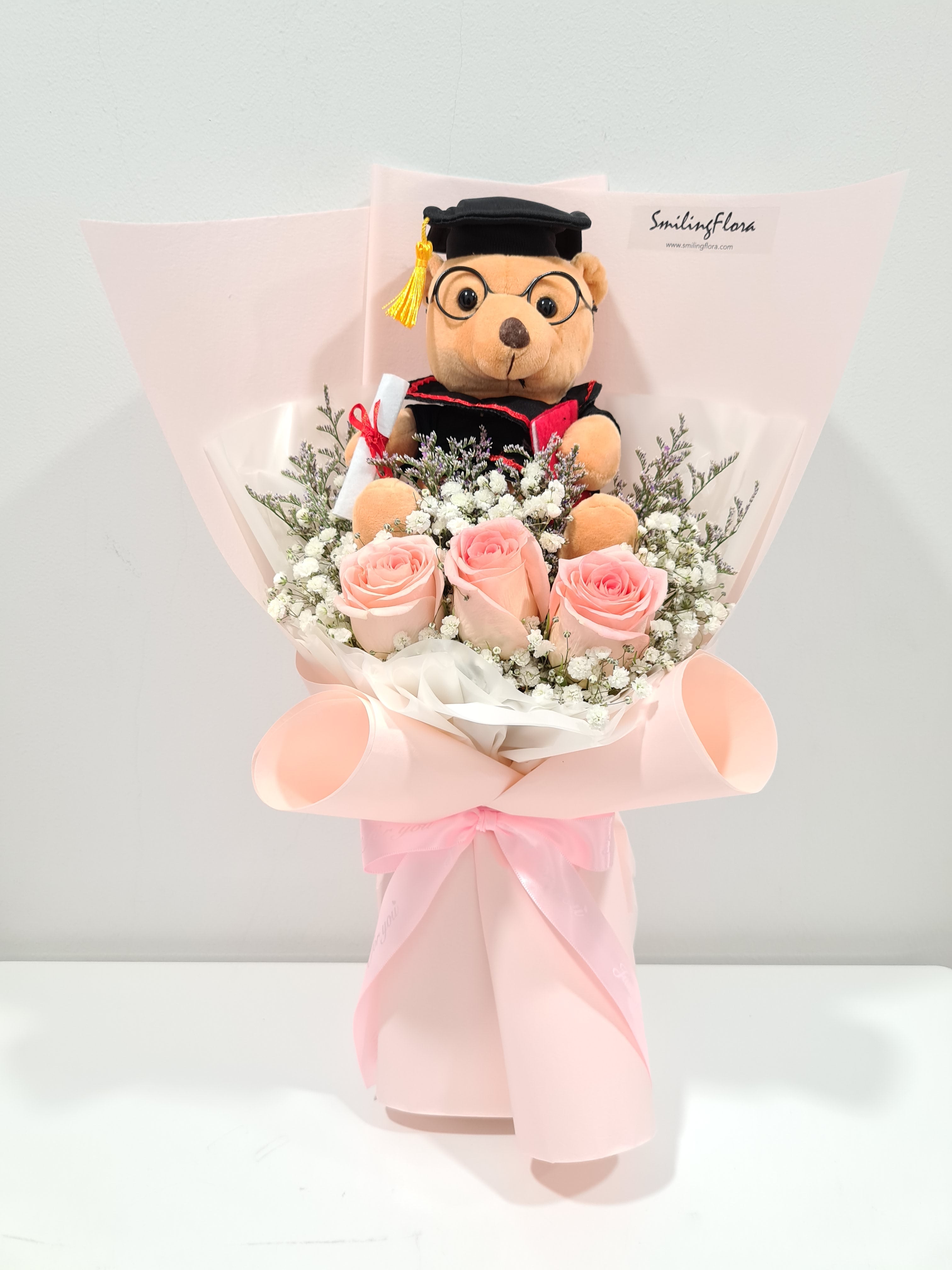 Perseverance w Bear (Pink) - Smiling Flora